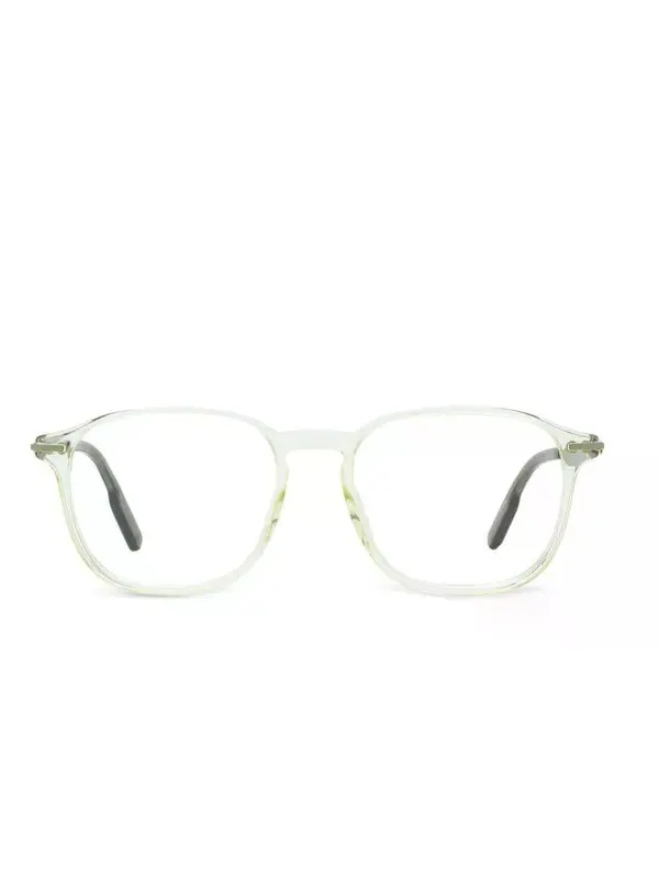 Zegna Square-frame Glasses With Keyhole Bridge - Green