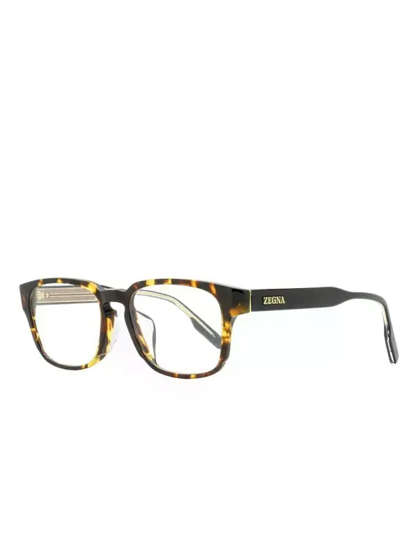 Zegna Rectangular Full Rim Eyeglasses