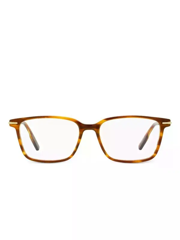 Zegna Rectangular Eyeglasses - Brown