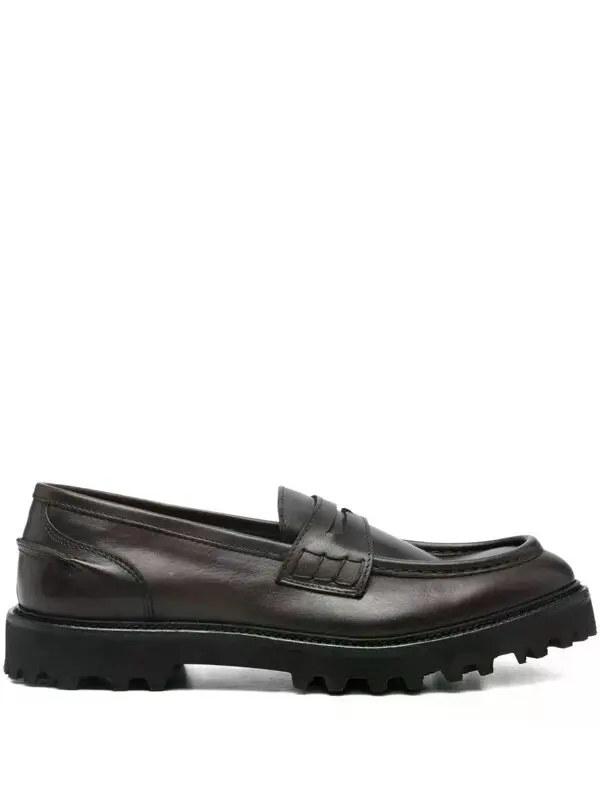 FRATELLI RENNELLA Penny Leather Loafers