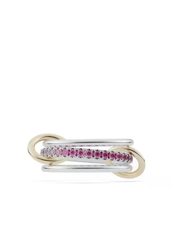 SPINELLI KILCOLLIN 18k Yellow Gold Pink Sapphire Ring - Silver