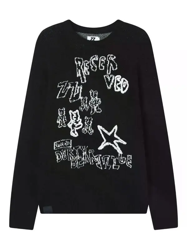 Izzue Graphic-print Crew-neck Sweater
