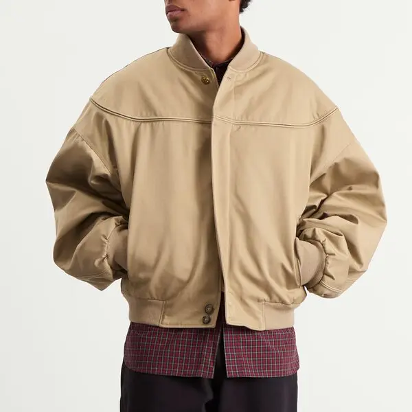 WILLY CHAVARRIA Gas Station Bomber Jacket - Travertine