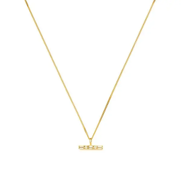 MISSOMA X Lucy Williams T-bar Stone Pendant Necklace - Gold