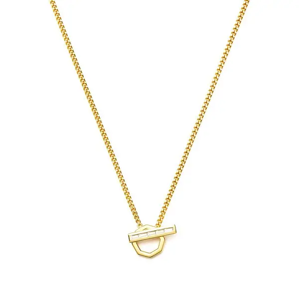 MISSOMA X Lucy Williams T-bar Hex Pendant Necklace - Gold