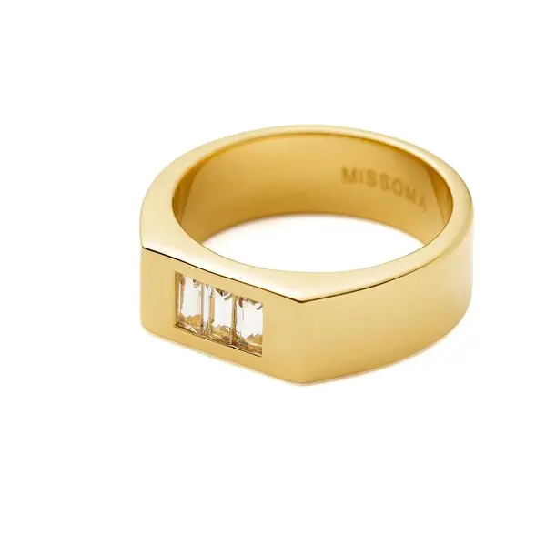 MISSOMA X Lucy Williams Triple Stone Chunky Ring - Gold