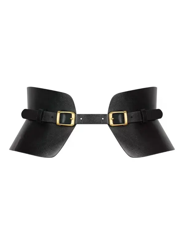 MAISON CLOSE Leather Corset Belt - Black
