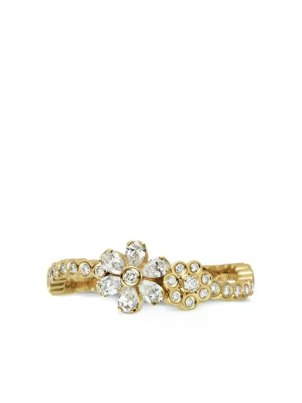 Sophie Bille Brahe 18k Yellow Fleur Diamond Ring - Gold