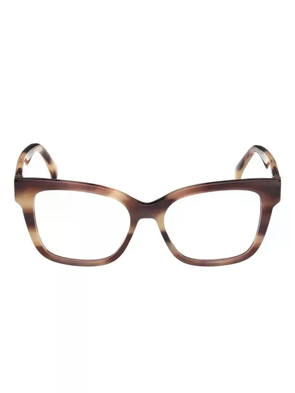 Max Mara Tortoiseshell Square-frame Eyeglasses - Brown