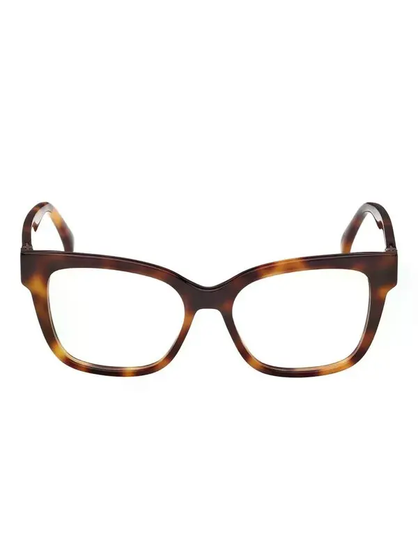Max Mara Tortoiseshell Square Frame Glasses - Brown