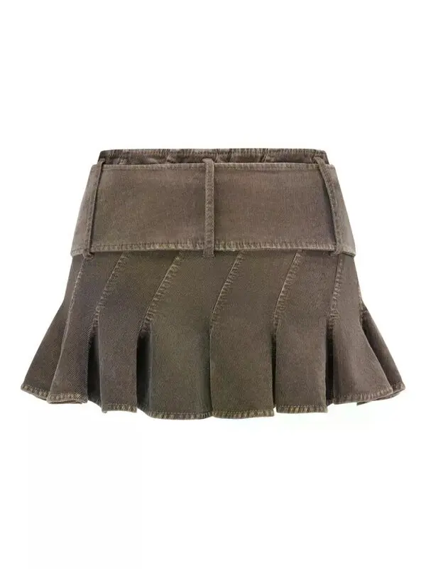 OUDE WAAG Belted Pleated Mini Skirt