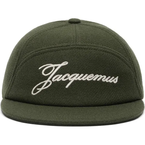 Jacquemus La Casquette Embroidered Logo Baseball Cap - Dark Khaki 580