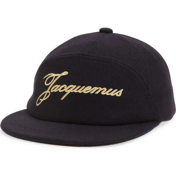 Jacquemus La Casquette Embroidered Logo Baseball Cap - Dark Navy 390