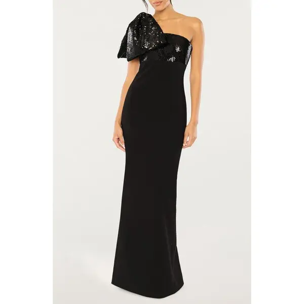 Likely Rora Sequin Bow Gown