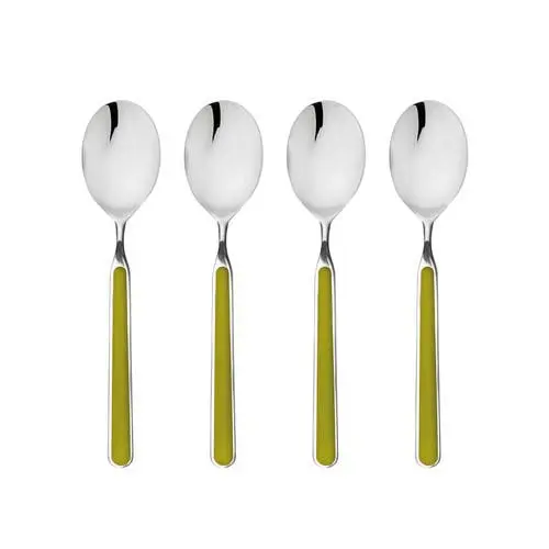MEPRA Fantasia American Coffee Spoon Set4 Pieces - Olive-green