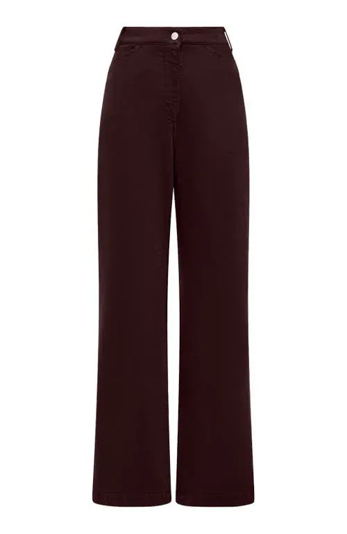 Another Tomorrow Wide Leg Workwear Pant