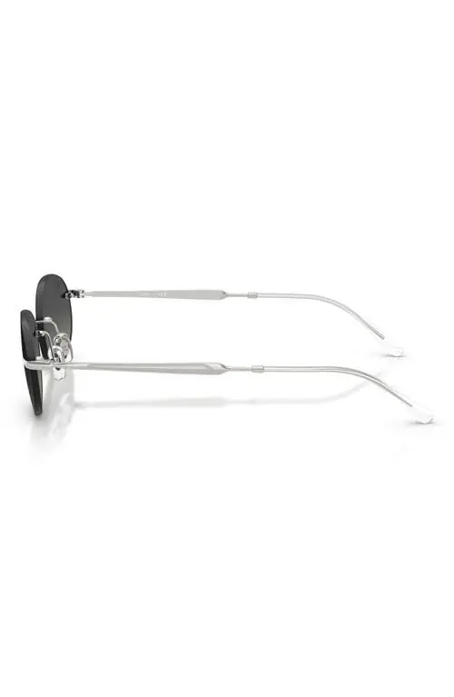 Ray-ban 54mm Gradient Rimless Oval Sunglasses - Silver/grey Gradient