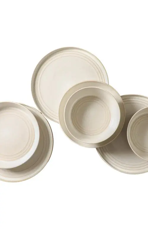 STONE + LAIN Claire Stoneware 4-piece Dinner Plate Set