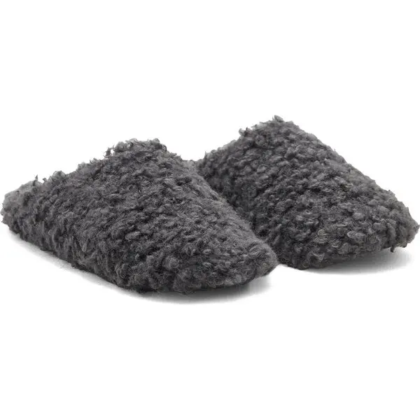 Mango Faux Shearling Slipper - Charcoal
