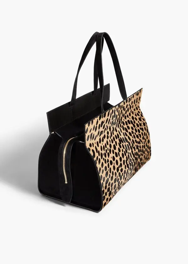 Khaite Crosby Bag In Hyena Print Haircalf
