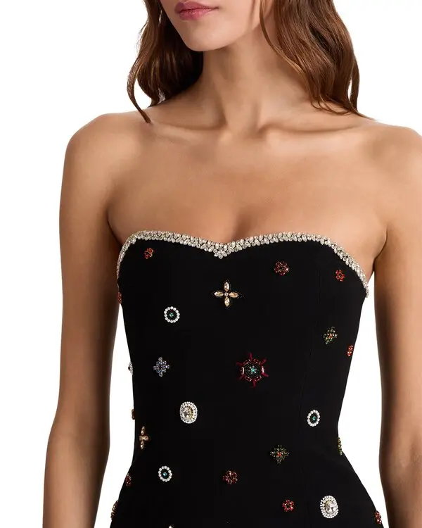 Alice + Olivia Iva Embellished Mini Dress