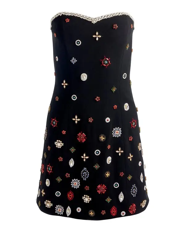 Alice + Olivia Iva Embellished Mini Dress