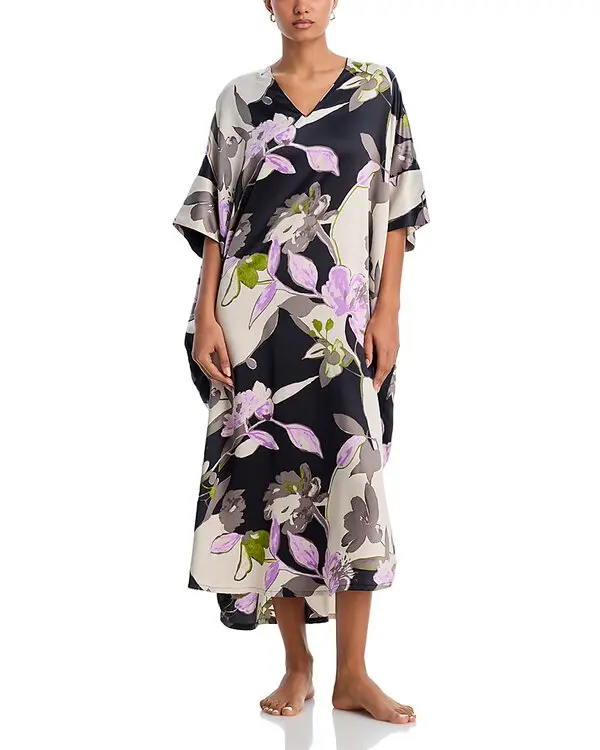 Natori Tsubaki Wedge Caftan - Black Multi