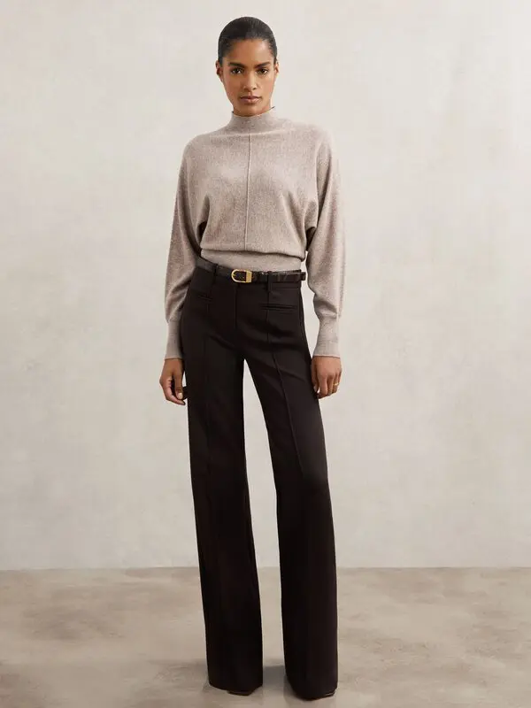 REISS Wool-blend Jumper With Cashmere - Neutral