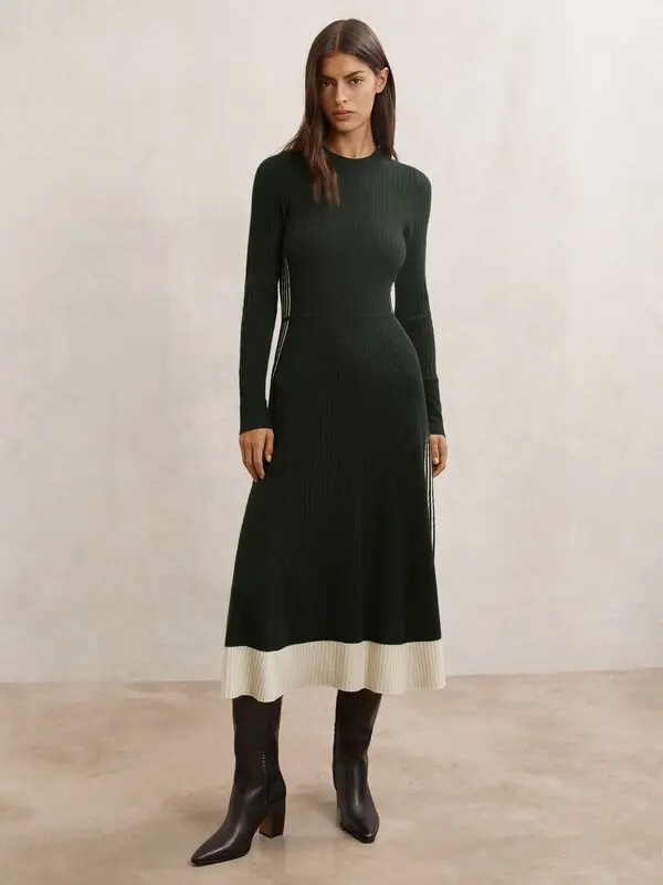 REISS Gabrielle Leather Knee-high Boots