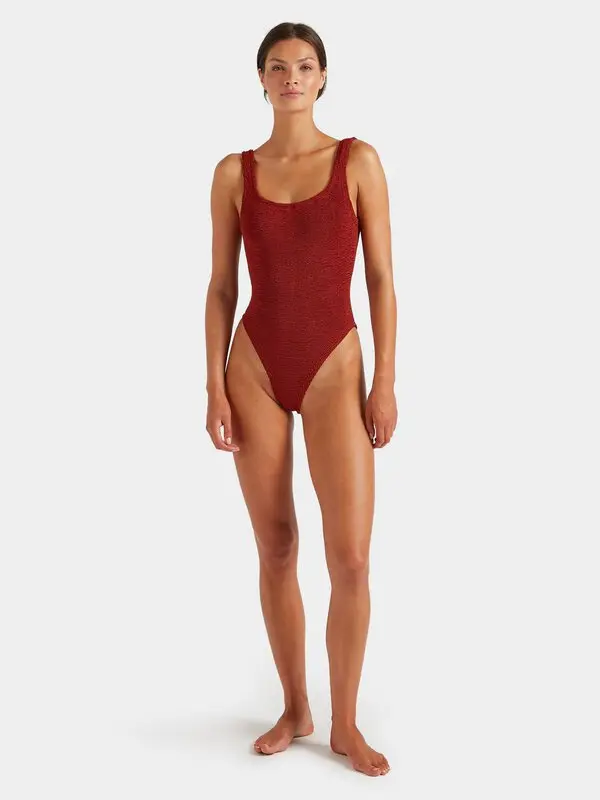 Hunza G Square Neck One Piece Swimsuit