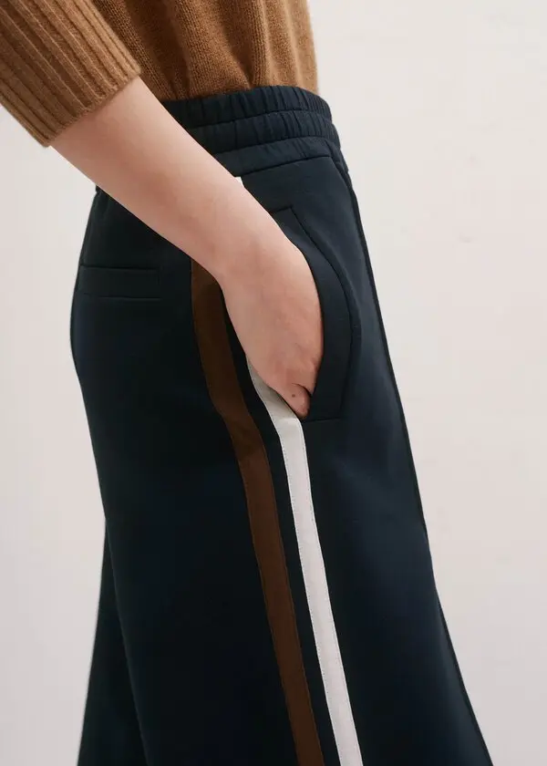 ME+EM Side Stripe Track Pant - Navy Multi
