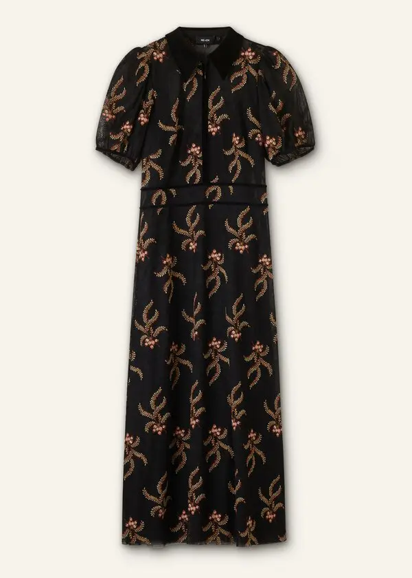 ME+EM Floral Embroidered Maxi Dress