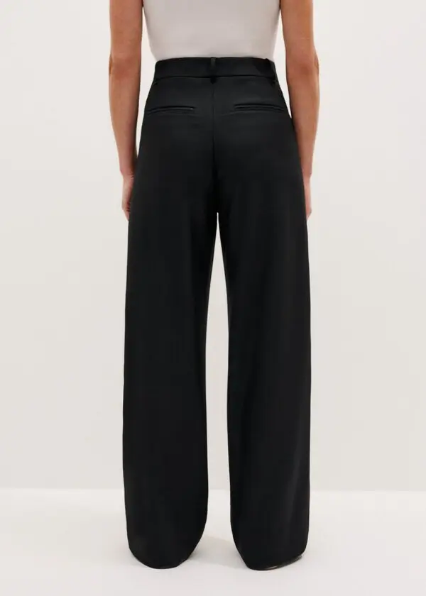 ME+EM Contrast Side Stripe Relaxed Pant - Black