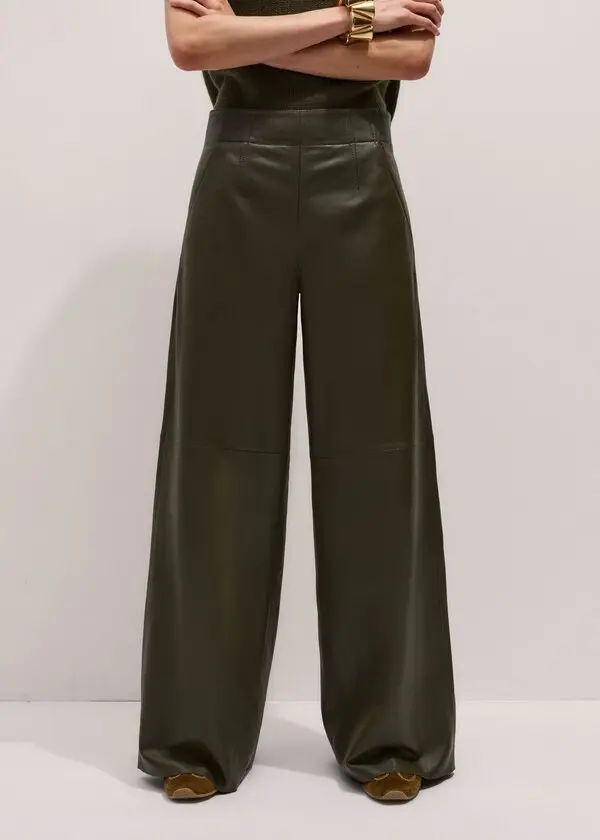 ME+EM Wide-leg Trousers - Intense Olive