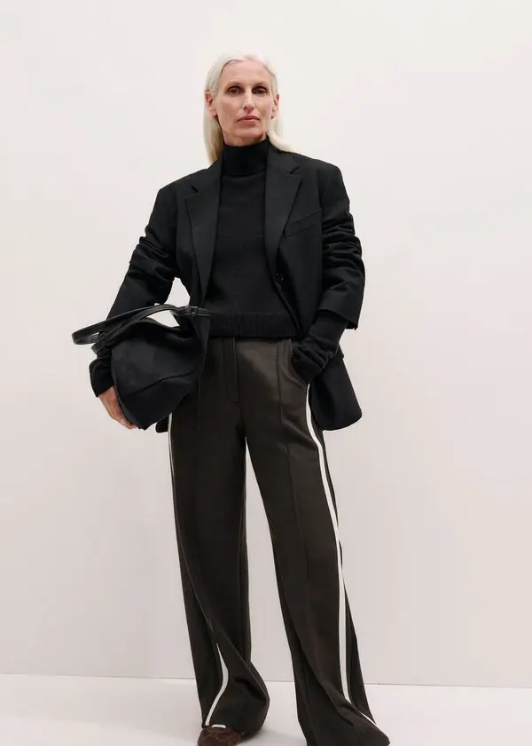 ME+EM Contrast Side Stripe Relaxed Pant