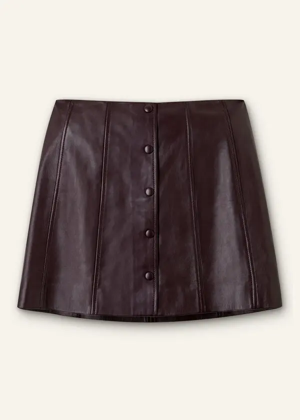 ME+EM Paneled Leather Mini Skirt