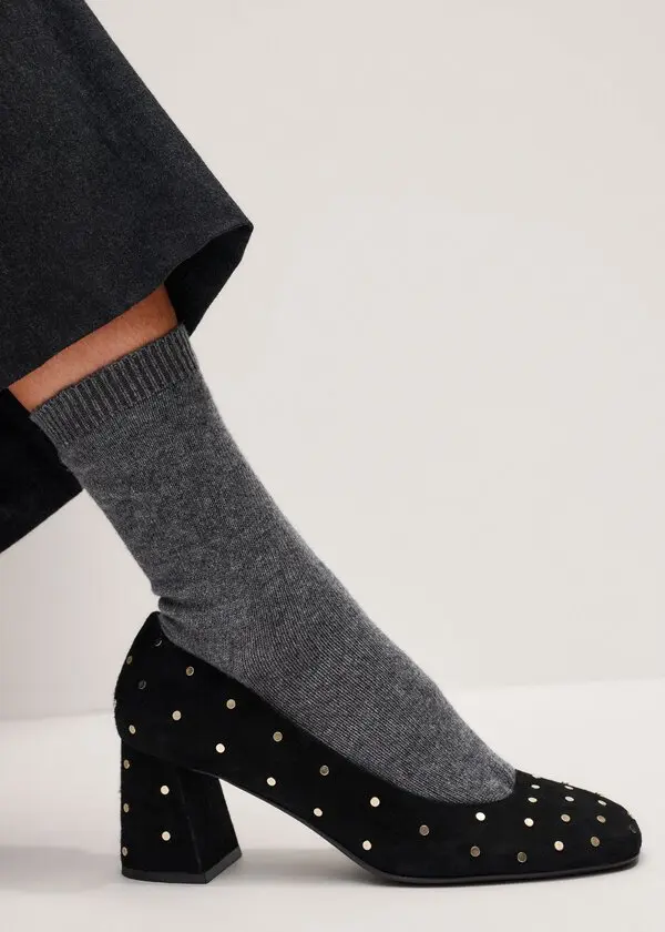 ME+EM Studded Block Heel