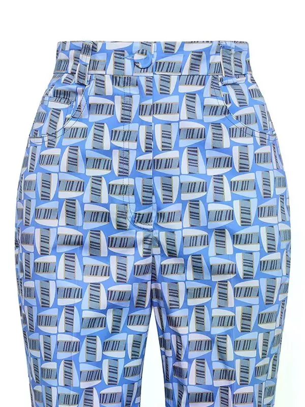 Malìparmi Geometric-print Flared Trousers