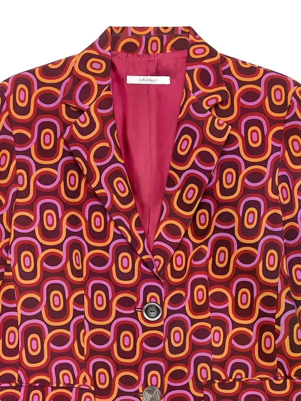 Malìparmi Geometric-print Single-breasted Blazer