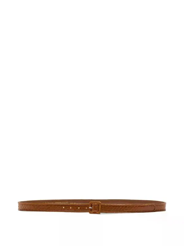Malìparmi Leather Belt With Square Buckle - Brown