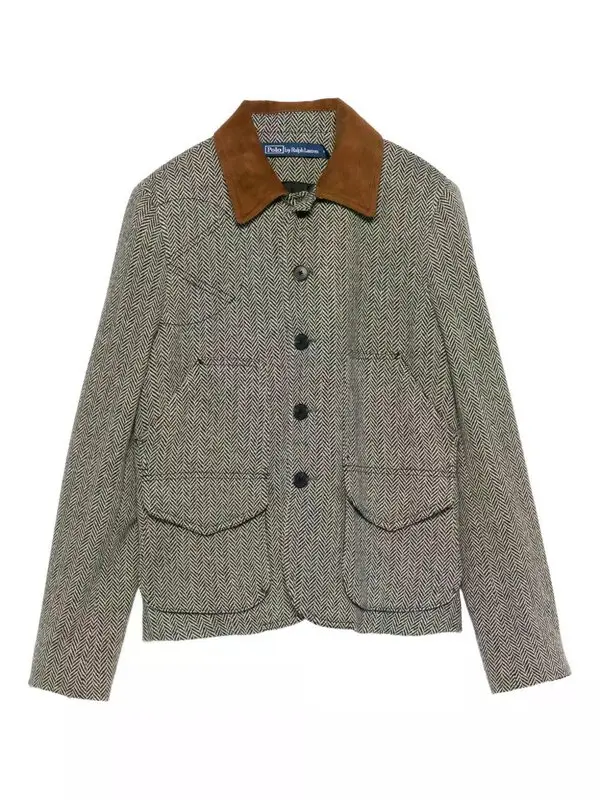 Polo Ralph Lauren Suede-trim Herringbone Jacket