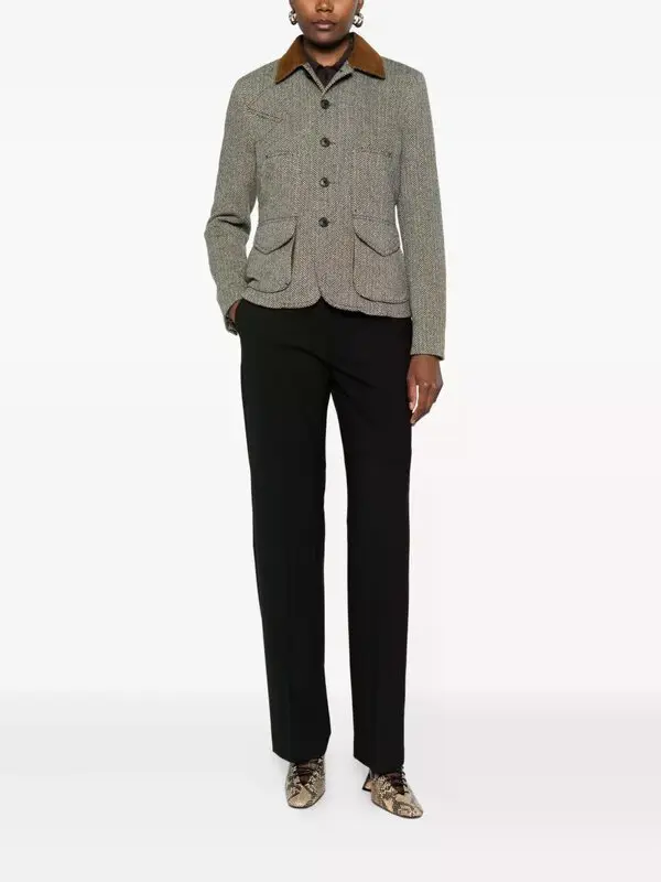 Polo Ralph Lauren Suede-trim Herringbone Jacket