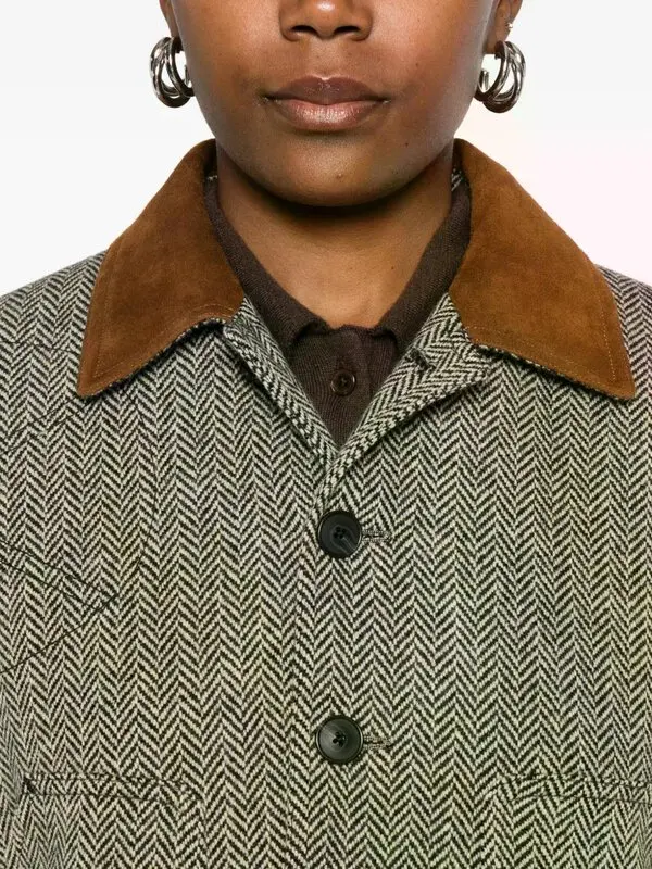 Polo Ralph Lauren Suede-trim Herringbone Jacket