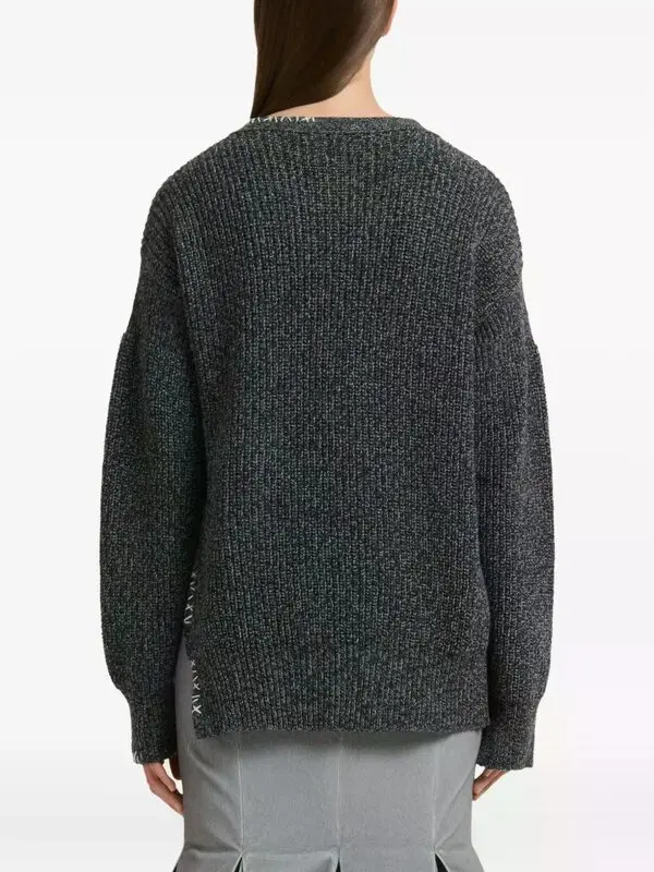 Marni V-neck Logo-embroidered Cardigan