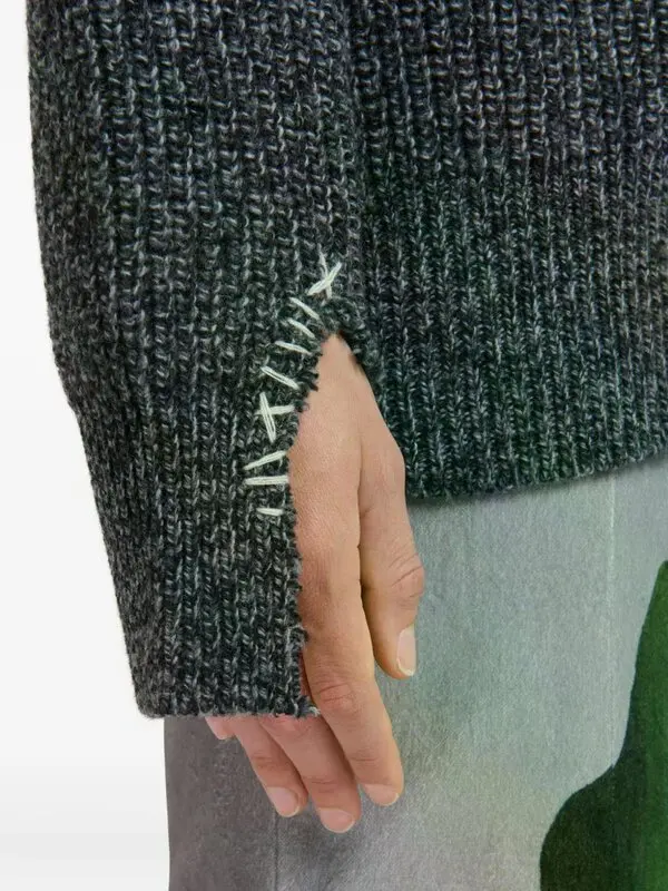 Marni V-neck Logo-embroidered Cardigan