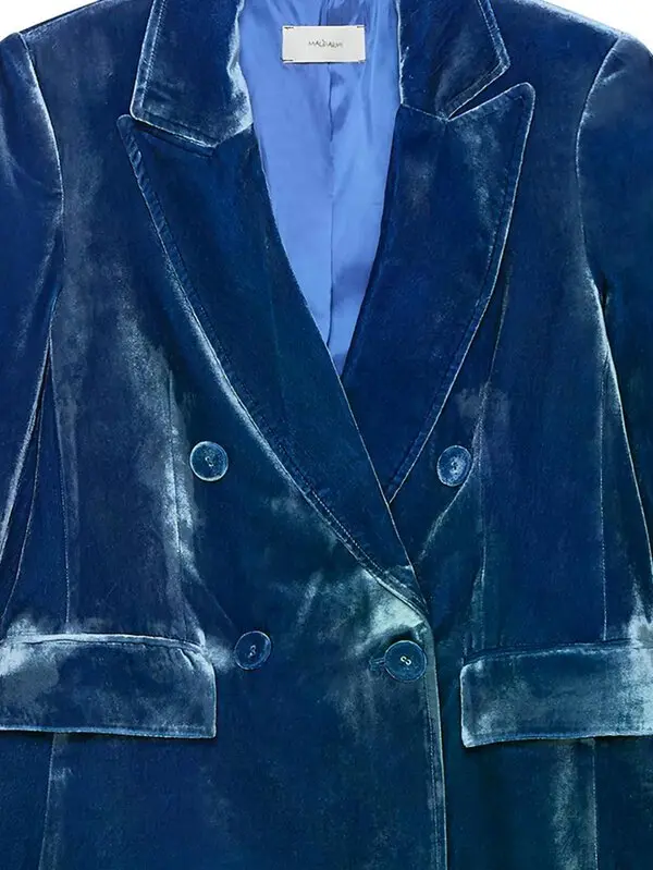 Malìparmi Double-breasted Velvet Blazer