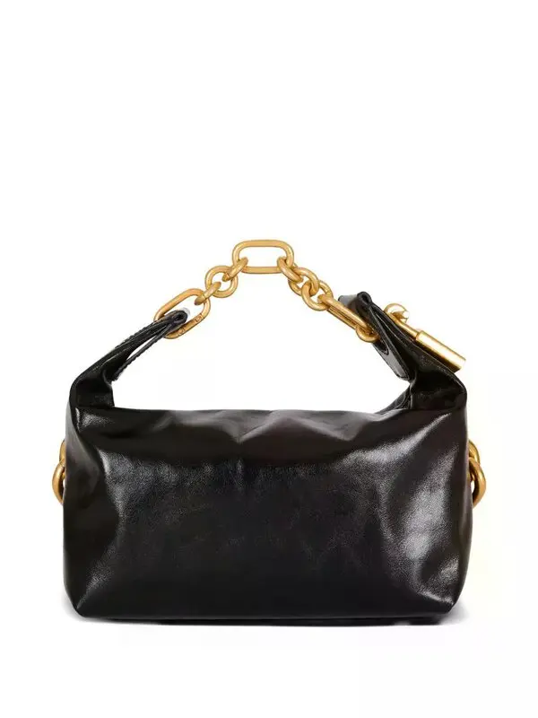 Balmain Mini Sync Chain-embellished Leather Tote Bag - Black