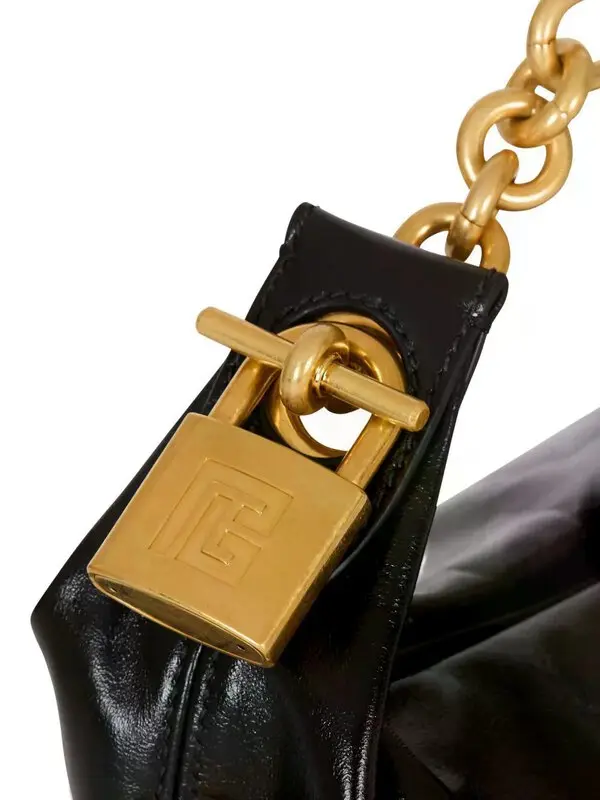 Balmain Mini Sync Chain-embellished Leather Tote Bag - Black