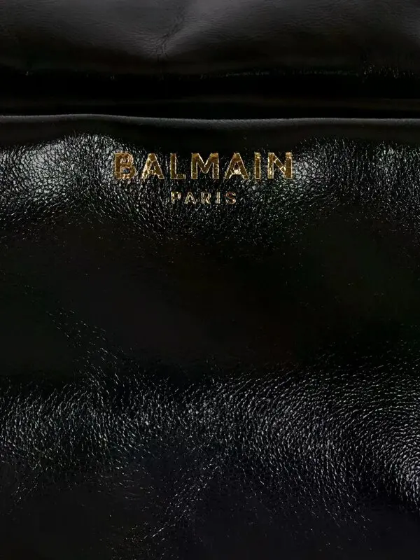Balmain Mini Sync Chain-embellished Leather Tote Bag - Black