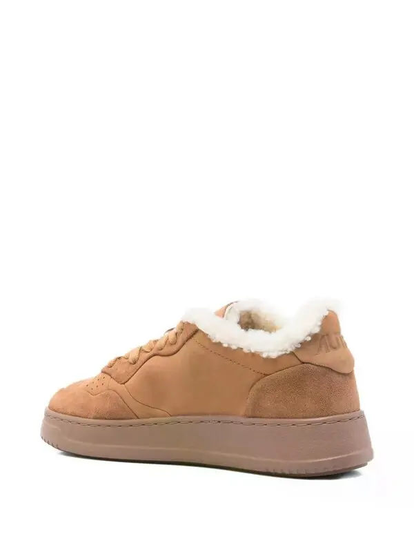 AUTRY Medialist Shearling Sneakers - Brown